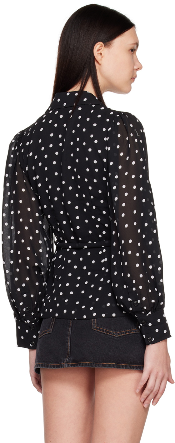 GANNI Black Printed Blouse GANNI