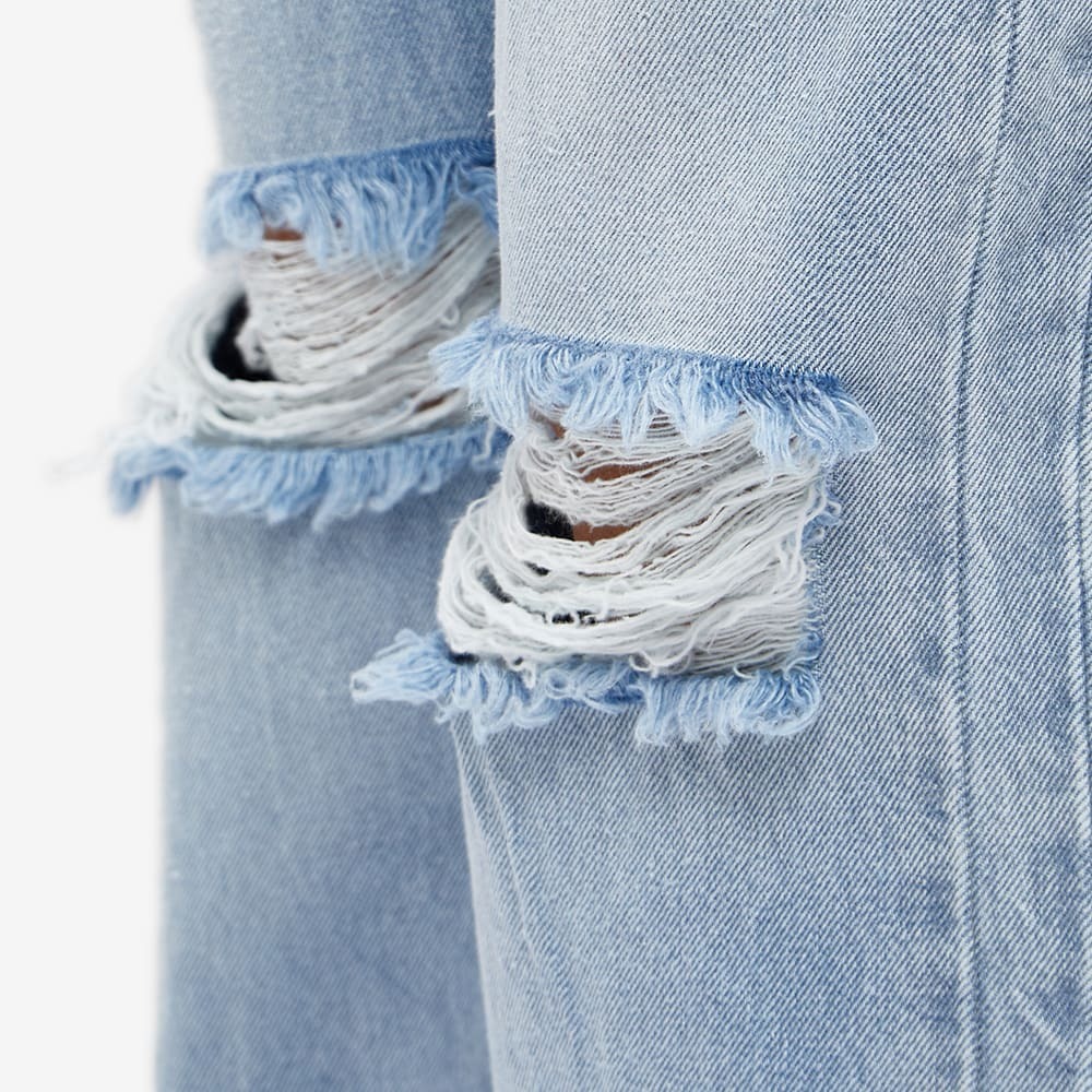 Vetements Women's Cut-Up Destroyed Jean in Light Blue Vetements