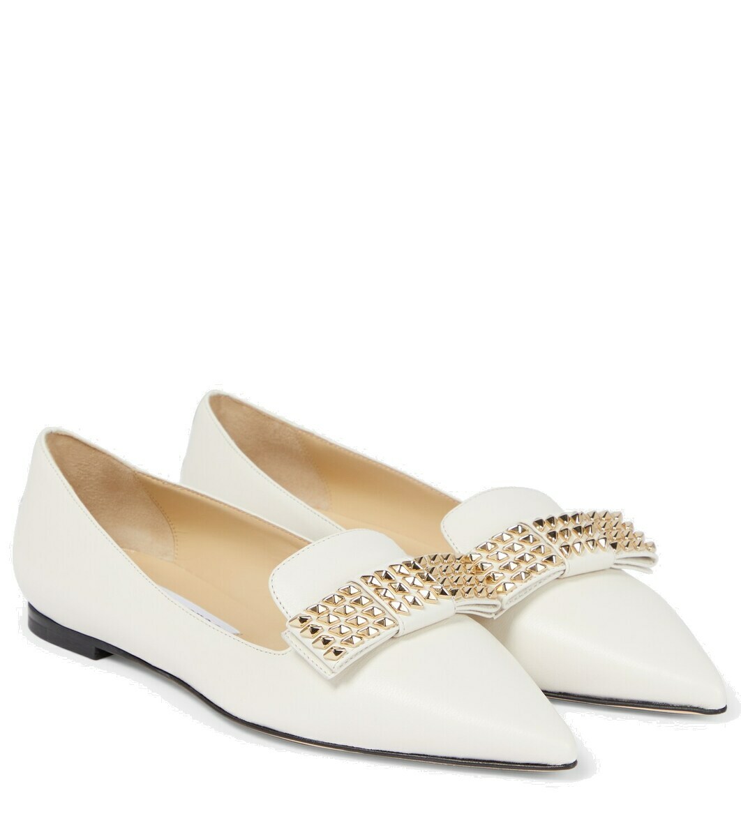 Jimmy Choo Gala embellished leather ballet flats Jimmy Choo