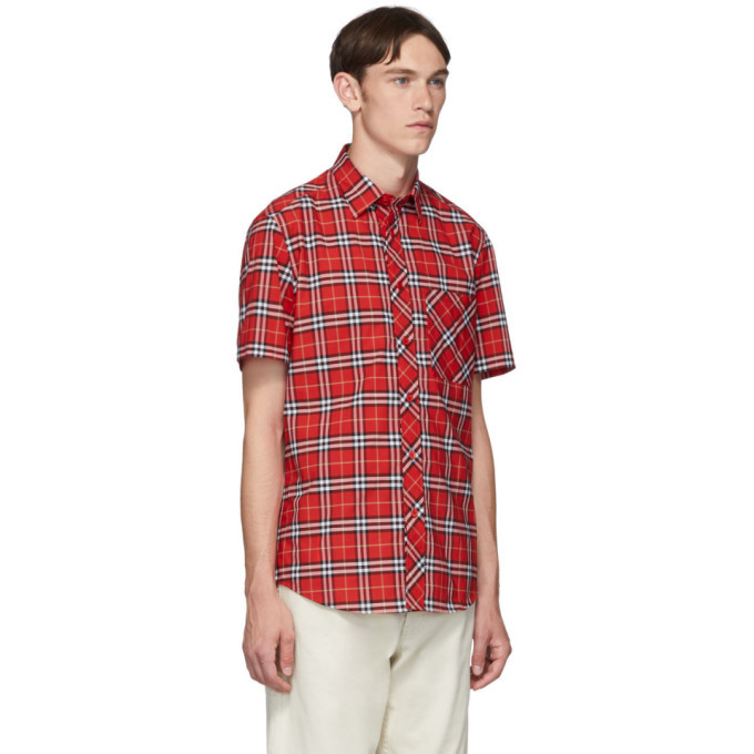 Burberry Red Check Classic Shirt Burberry