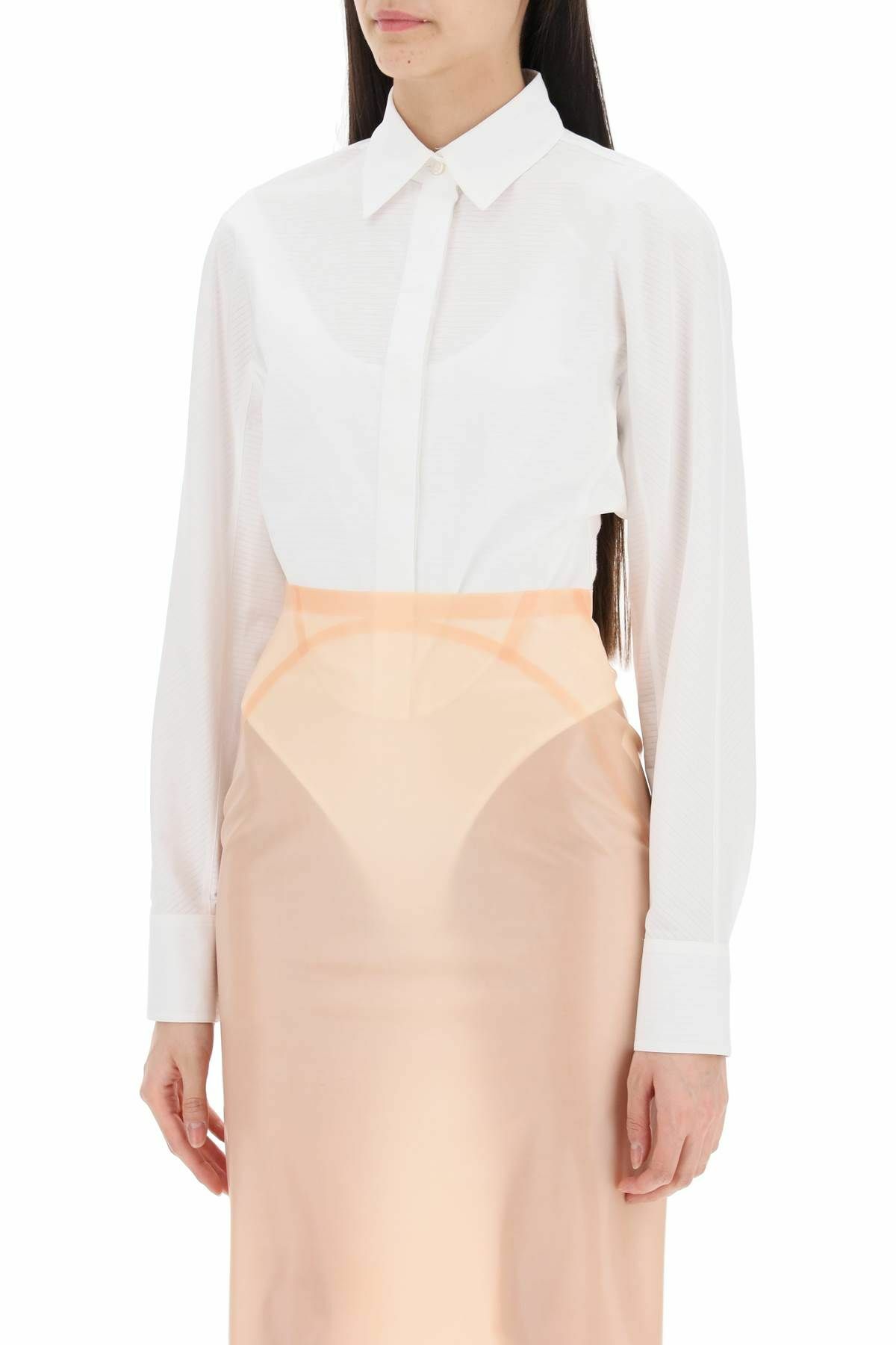 ALAIA layered shirt body for White ALAÏA