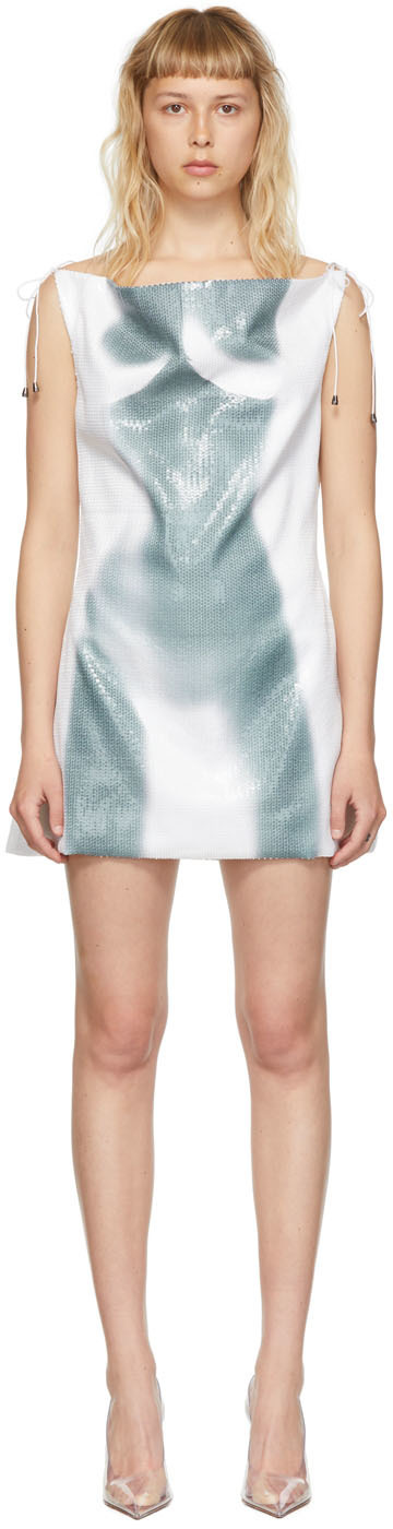 Sinead Gorey White Polyester Mini Dress Sinead Gorey