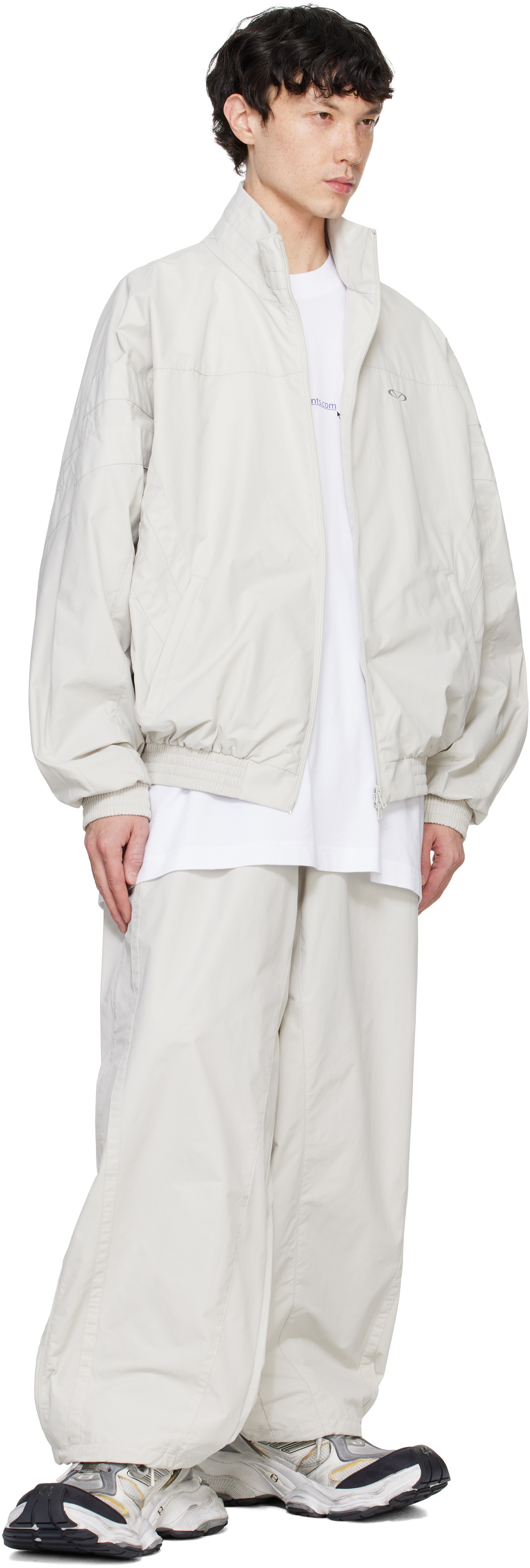 VETEMENTS White Oval Logo Track Jacket Vetements