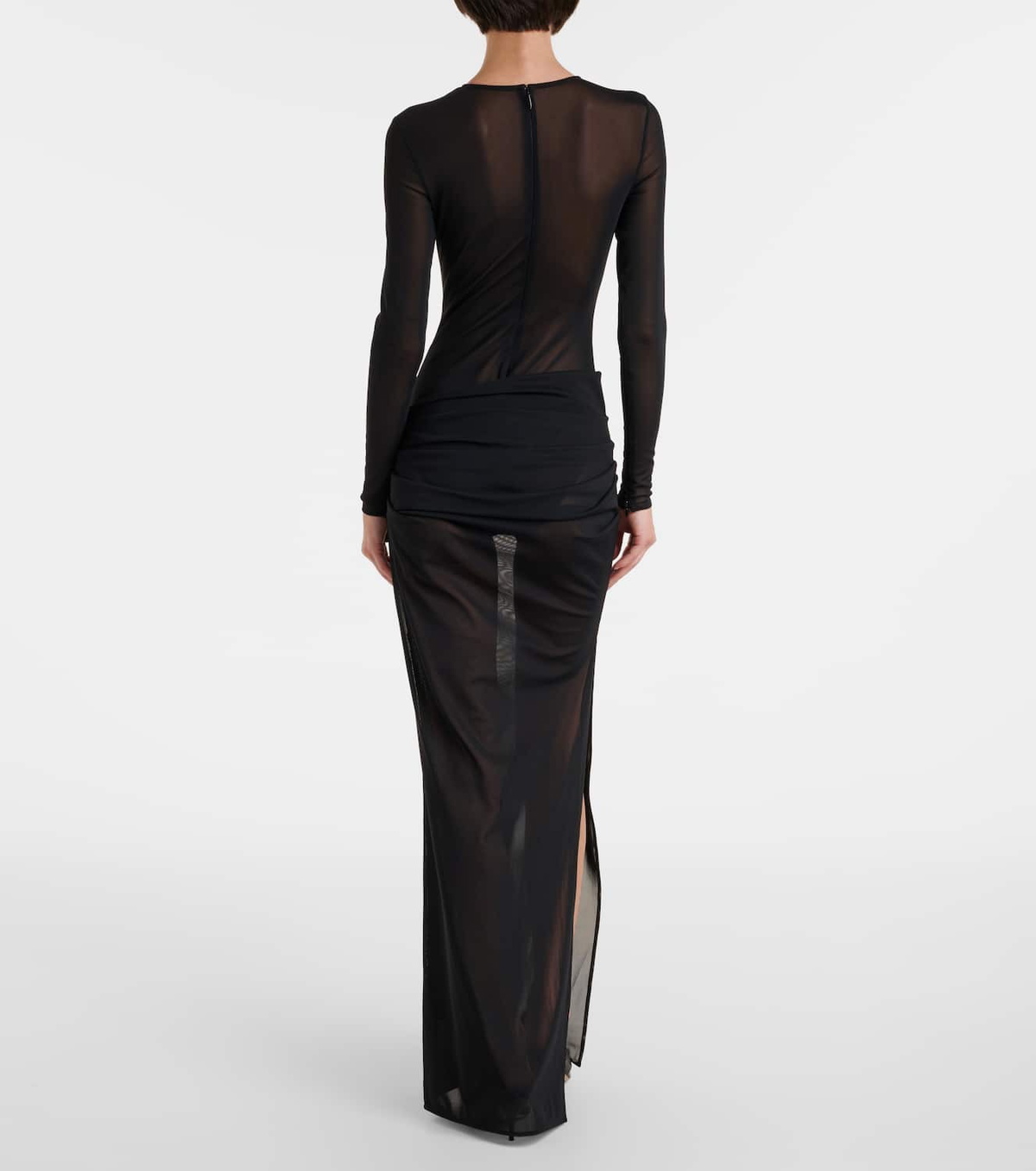 Alex Perry Ruched sheer mesh gown Alex Perry