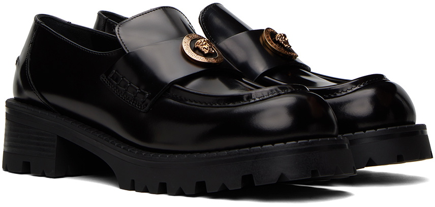 Versace Black Alia Platform Loafers Versace