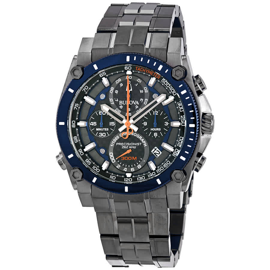 Bulova Precisionist Chronograph Quartz Black-Blue Dial Mens Watch ...