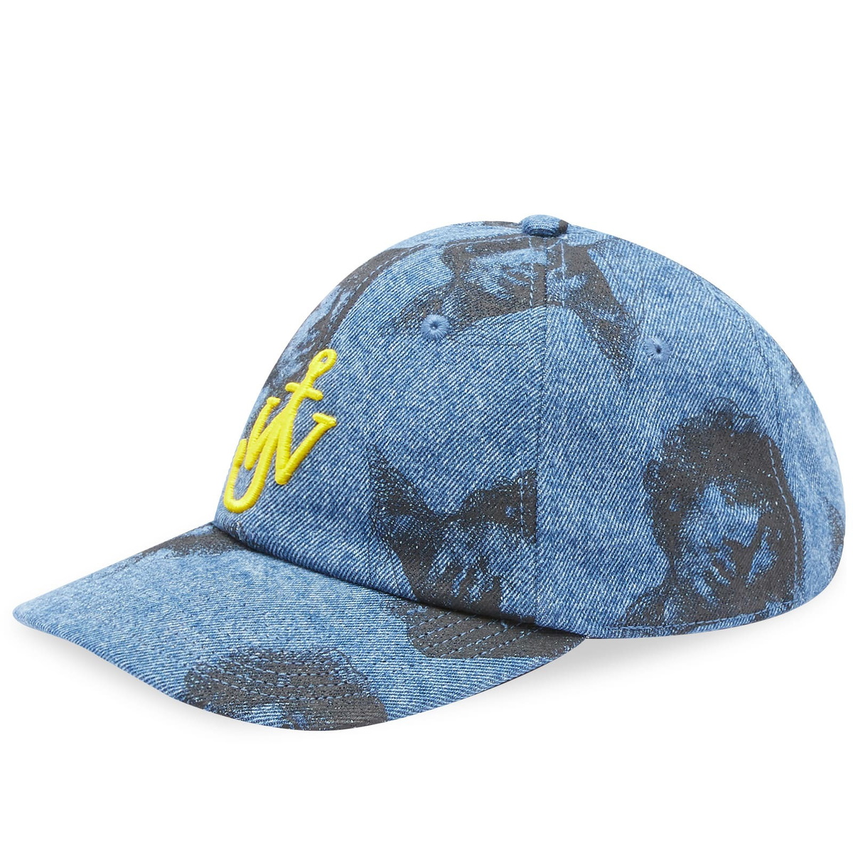 JW Anderson Men's Rembrandt Baseball Cap in Blue/Yellow JW Anderson