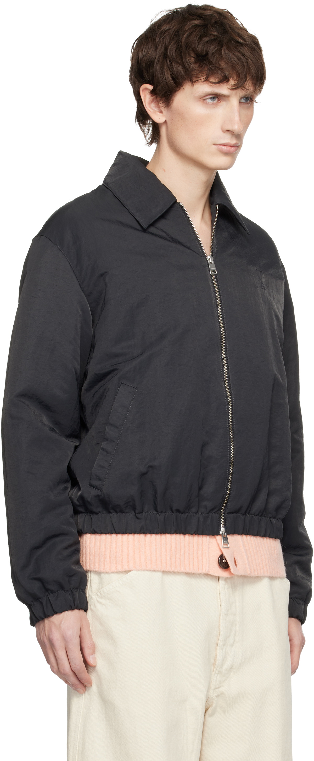 AMI Paris Gray Ami de Coeur Jacket AMI