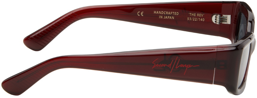 Second/Layer Burgundy 'The Rev' Sunglasses Second/Layer