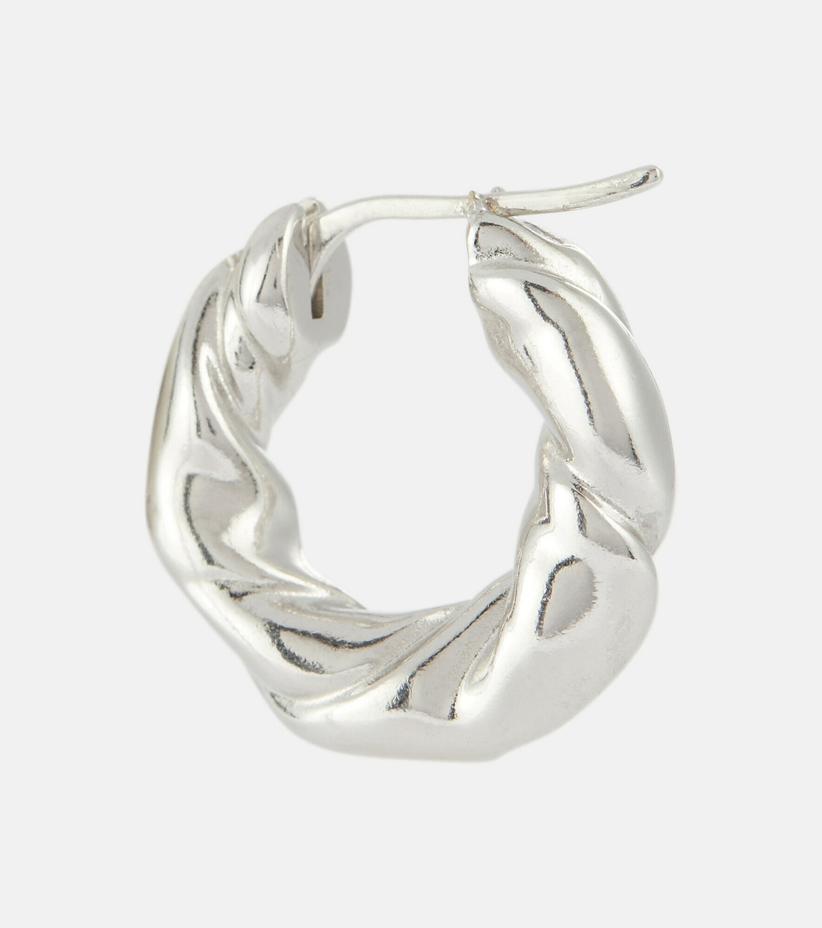 Loewe - Twisted sterling silver hoop earrings Loewe