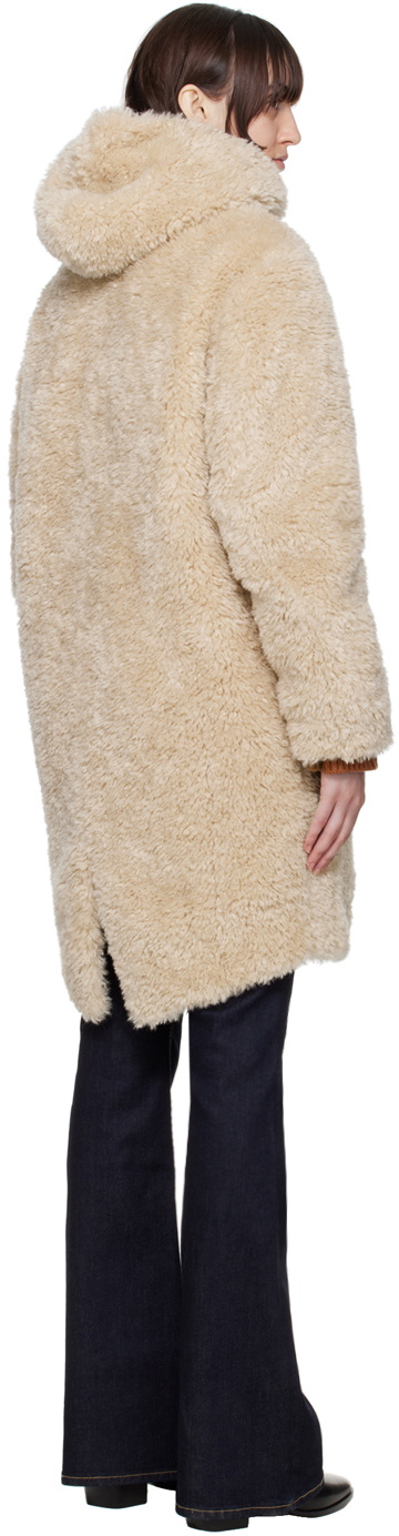rag & bone Beige Iggy Faux-Fur Coat Rag and Bone
