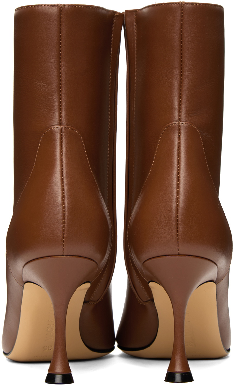 MACH & MACH Brown Dark 85 Ankle Boots MACH & MACH
