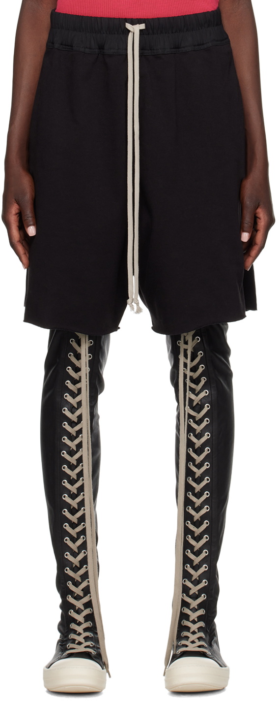 Rick Owens SSENSE Exclusive Black KEMBRA PFAHLER Edition Trucker Shorts ...