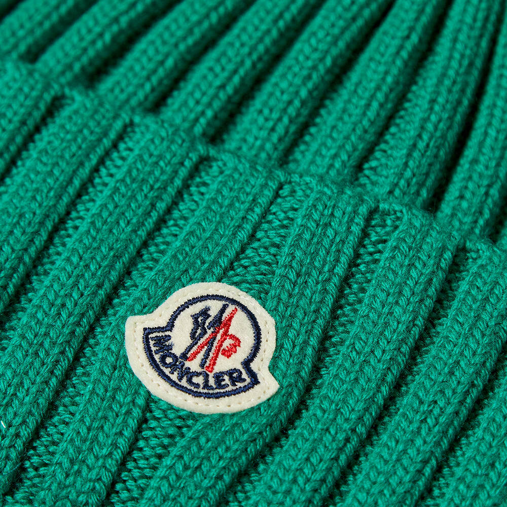 Moncler Women's Logo Bobble Beanie in Green Moncler