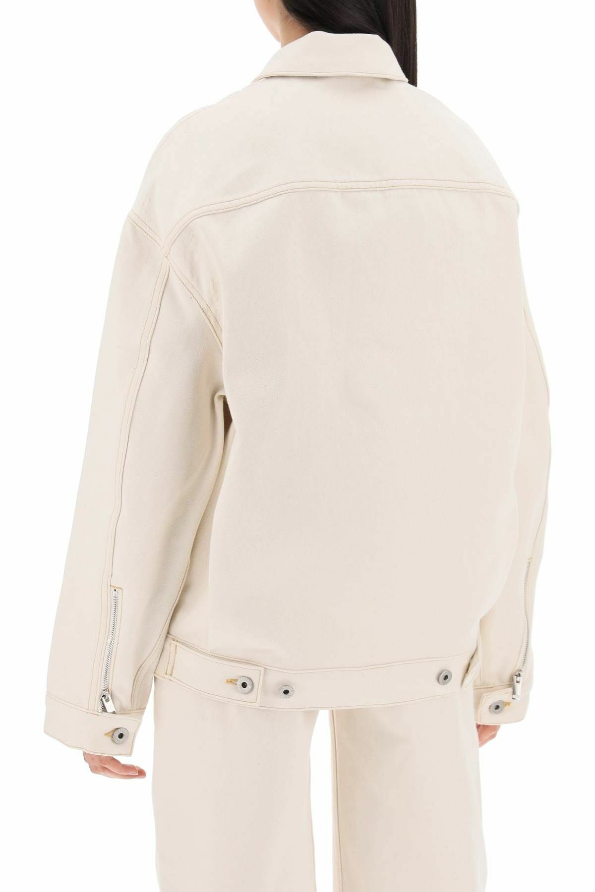 INTERIOR "ty jacket in bull denim Neutro Interior