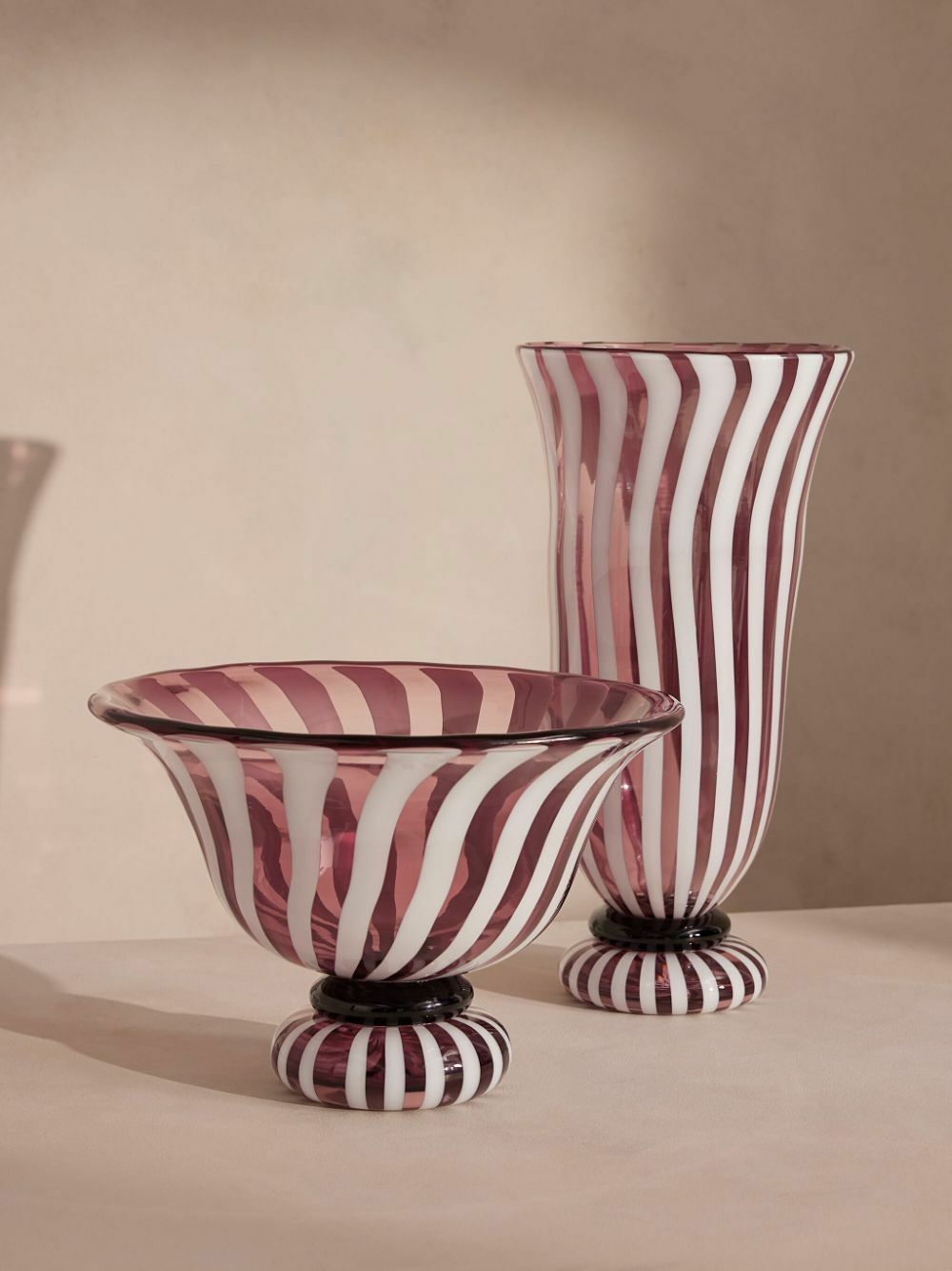Soho Home Striped Glass Vase Soho Home
