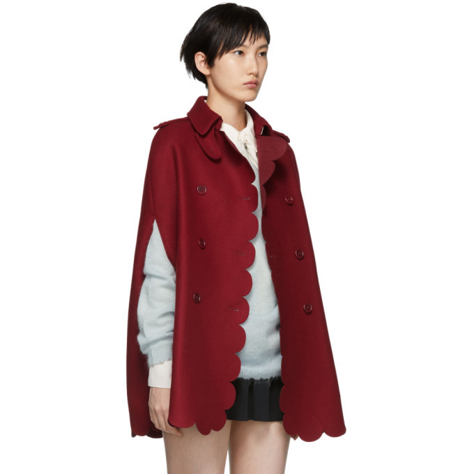 RED Valentino Red Scalloped Cape RED Valentino