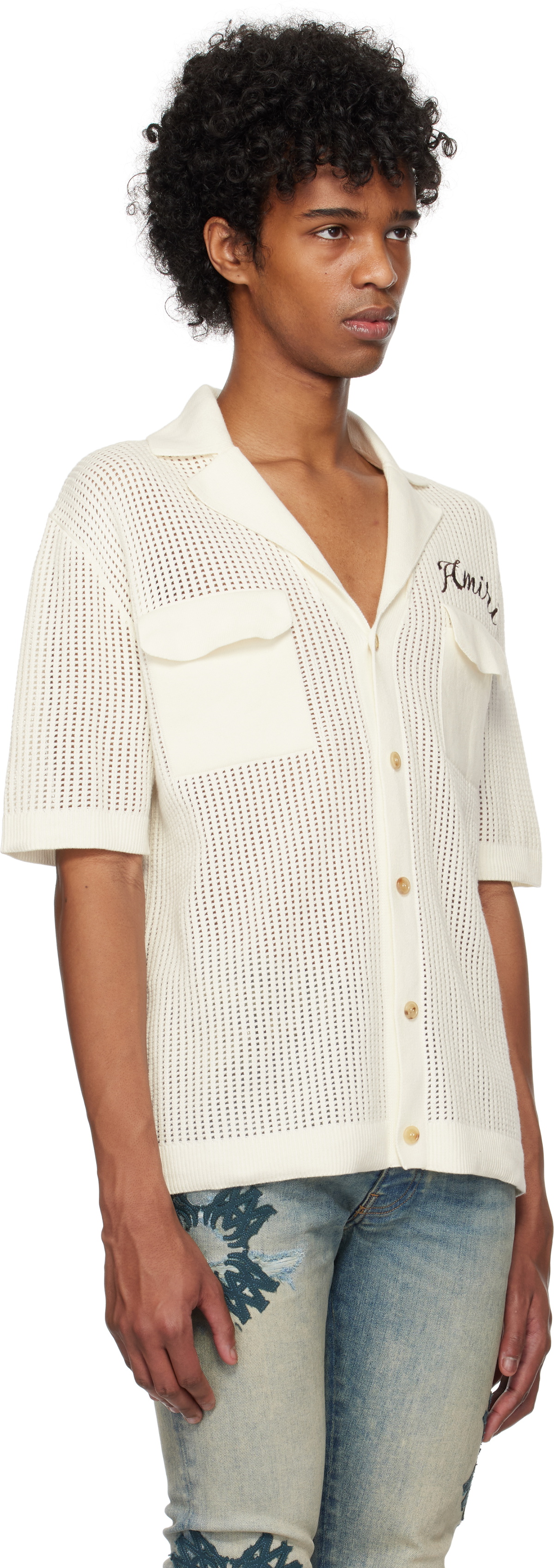 AMIRI Beige Mesh Shirt Amiri