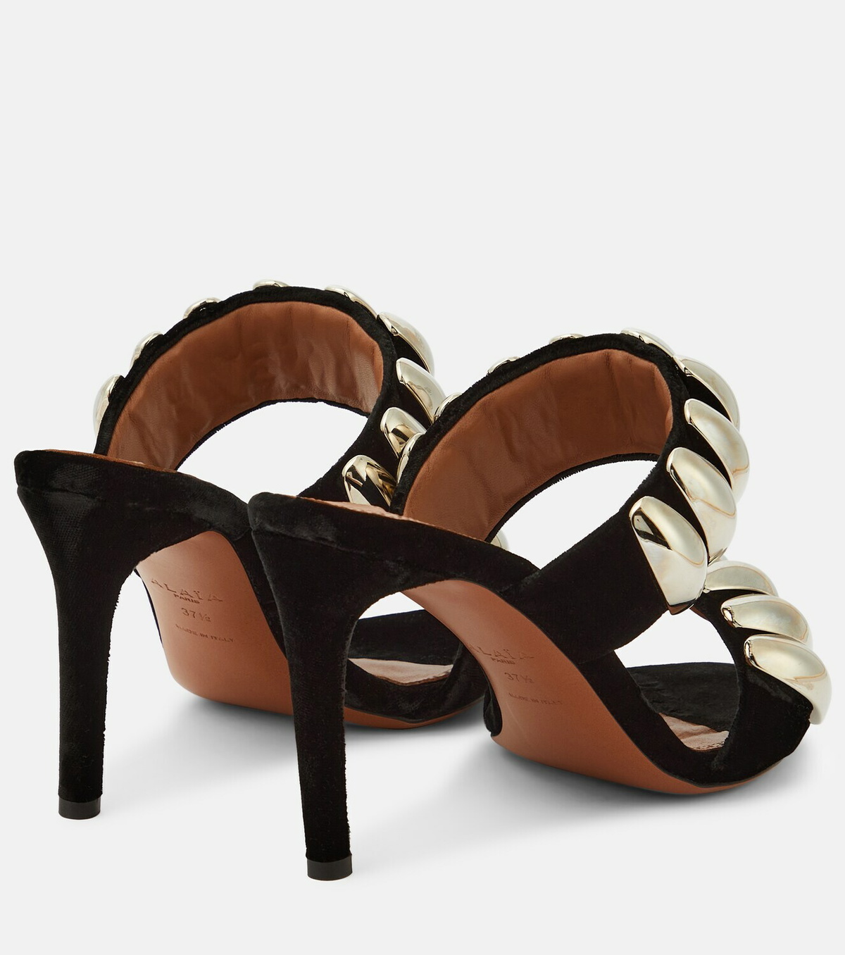 Alaïa Tribale embellished suede mules ALAÏA