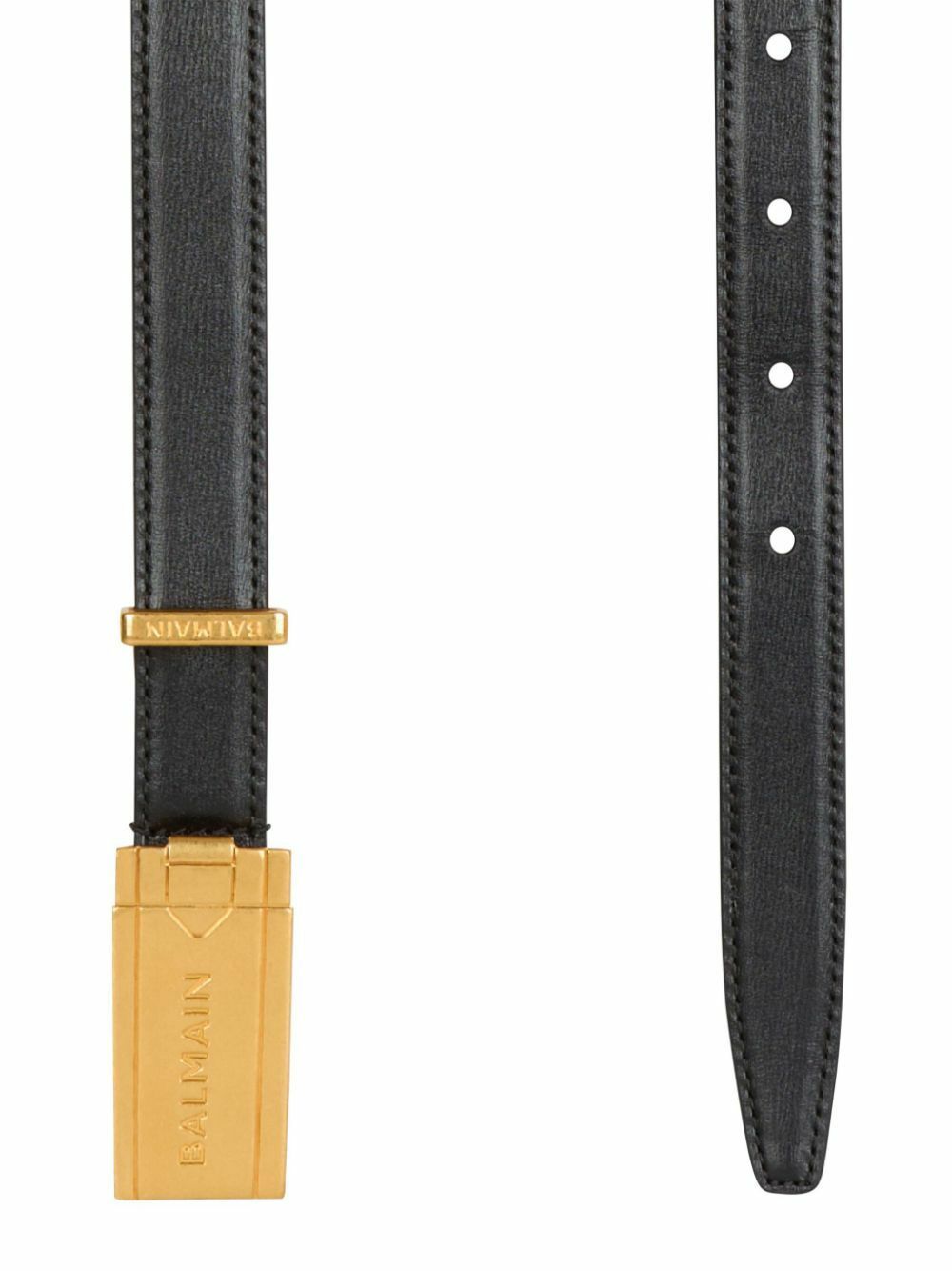 Balmain Logo Plaque Leather Belt Balmain