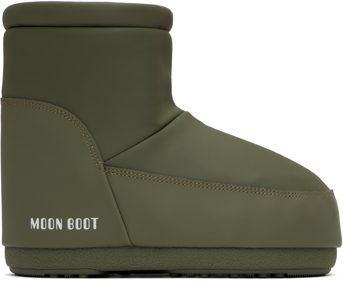 Moon Boot Khaki Icon Low Rubber Boots Moon Boot