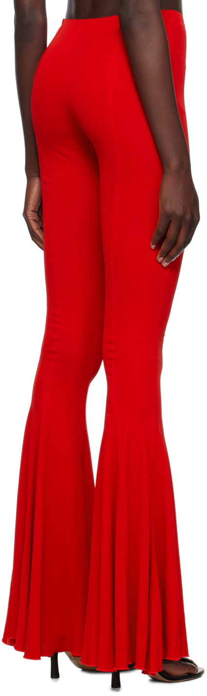 Blumarine Red Flared Trousers Blumarine