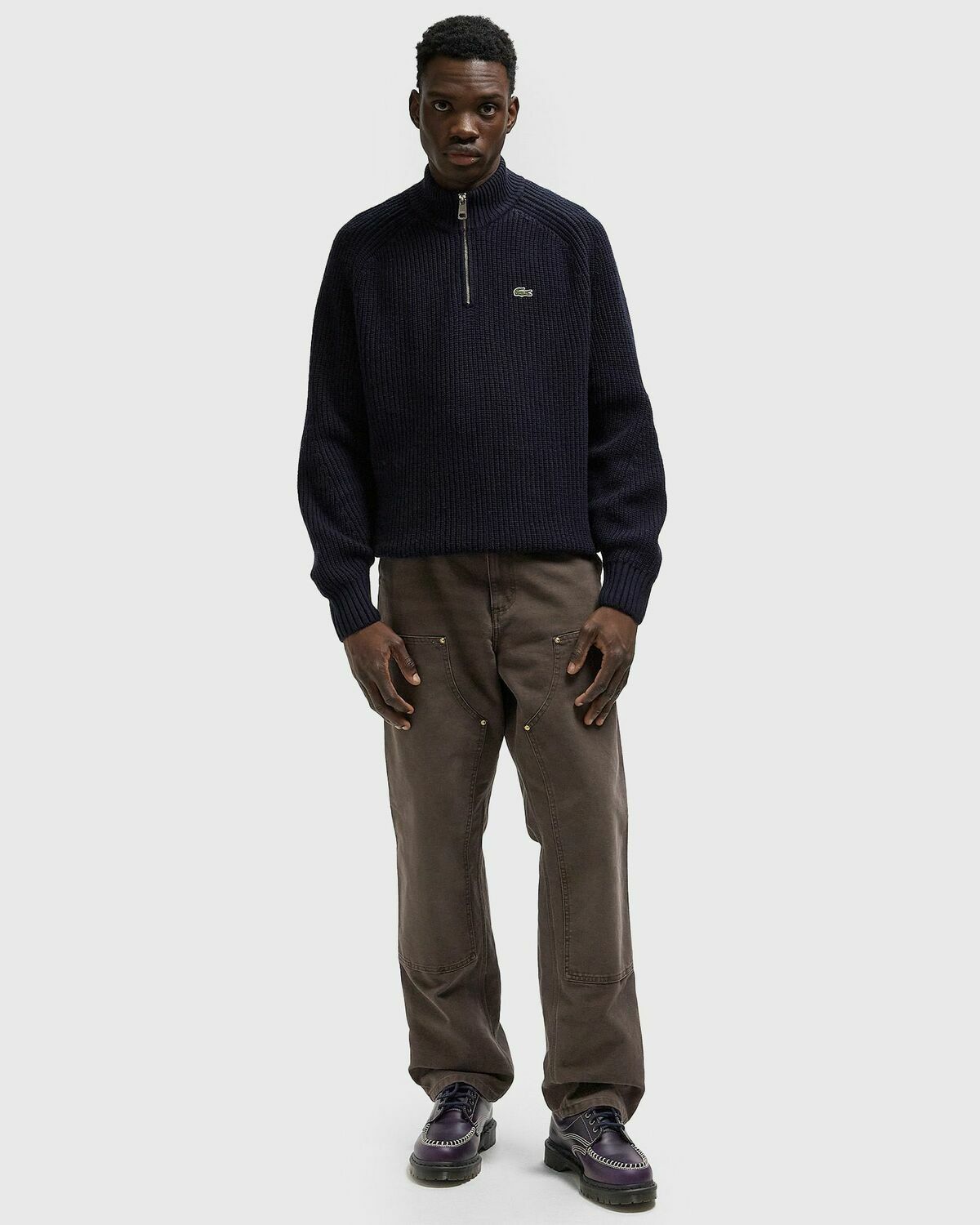 Lacoste KNIT SWEATER Blue Mens Pullover Lacoste