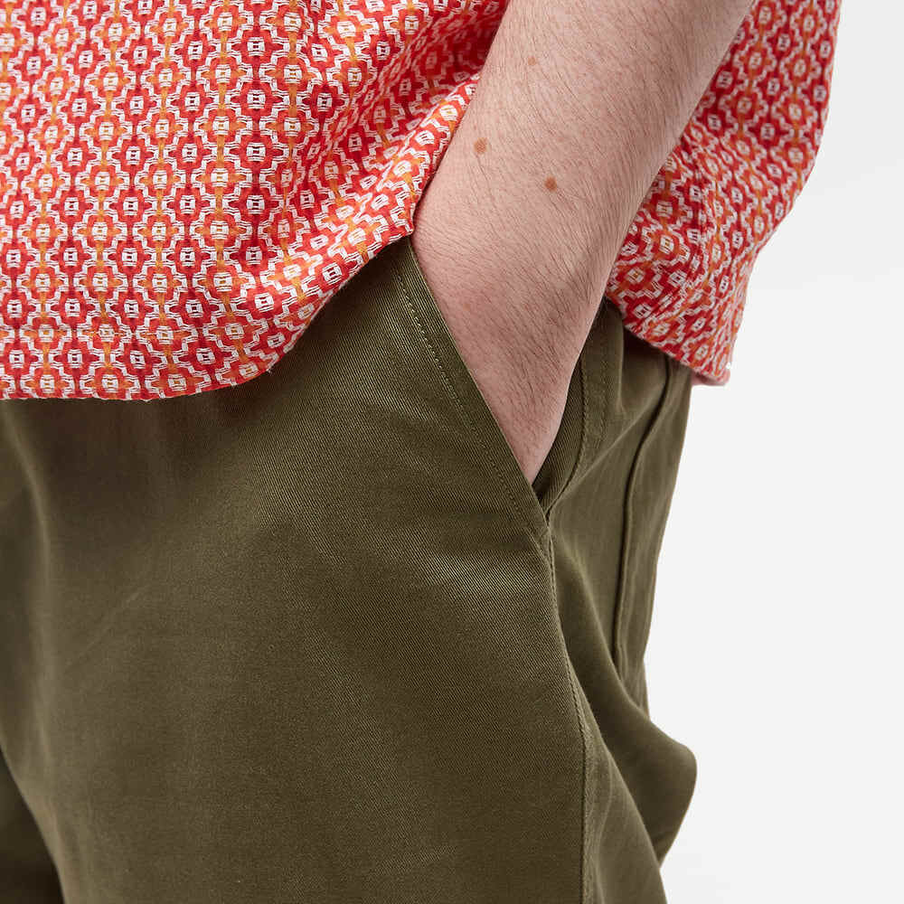 Universal Works Men's Twill Hi Water Trouser in Light Olive Universal Works