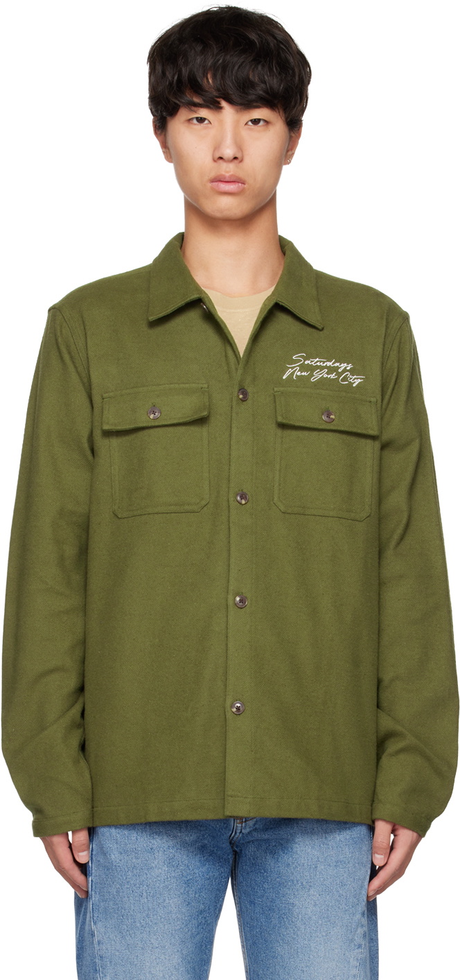 Saturdays NYC Green Ryan Shirt Saturdays NYC