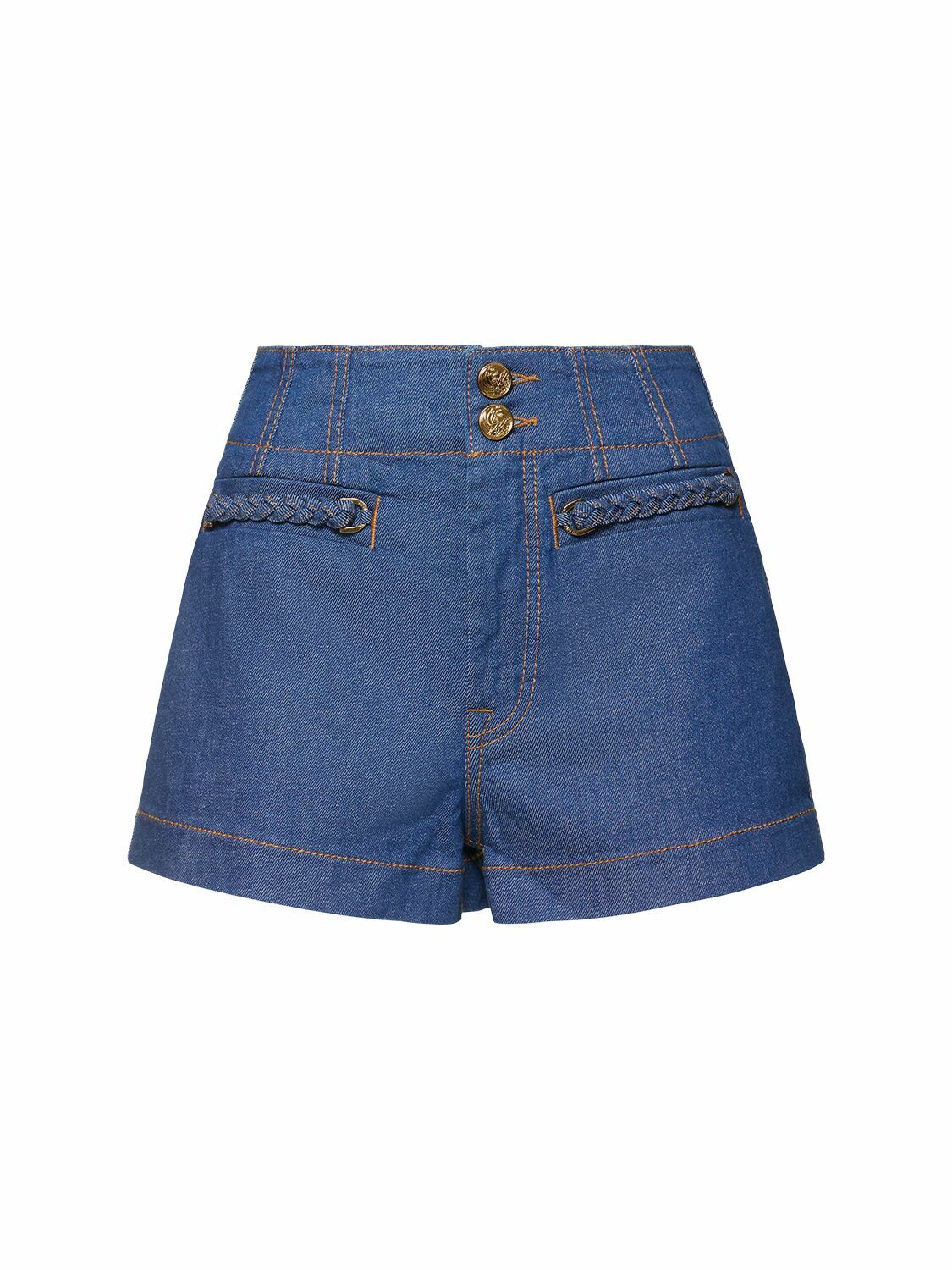 ZIMMERMANN Wylie Stretch Denim Shorts Zimmermann
