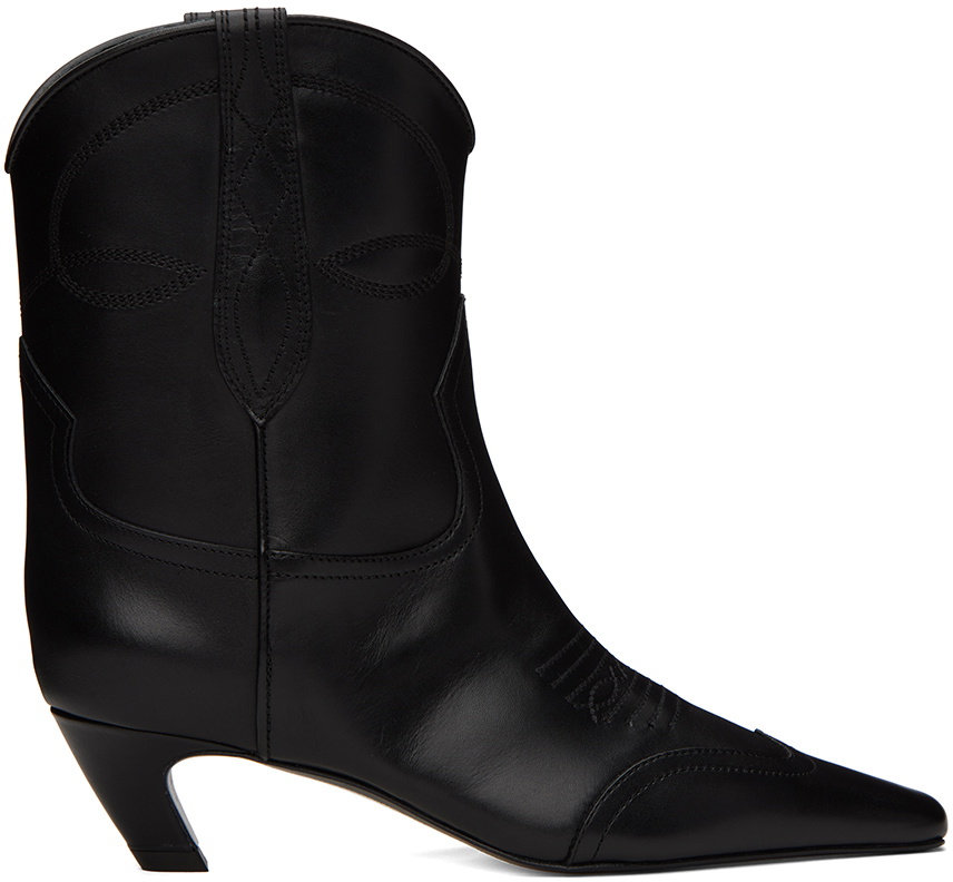 KHAITE Black Dallas Boots Khaite