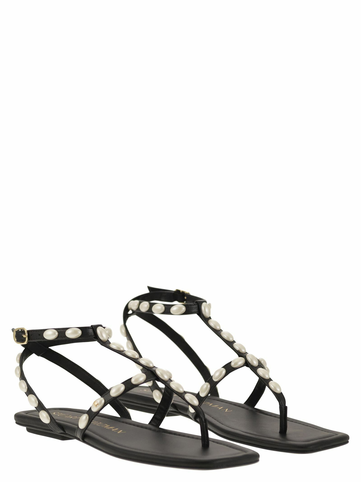 Stuart Weitzman Pearlita - Thong Sandal With Pearls Stuart Weitzman