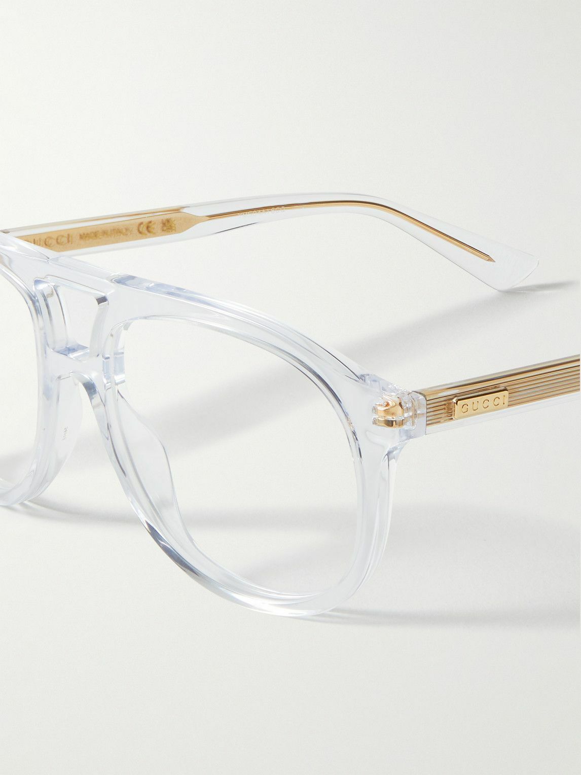 Gucci Eyewear - '80s Monaco Aviator-Style Acetate Optical Glasses Gucci