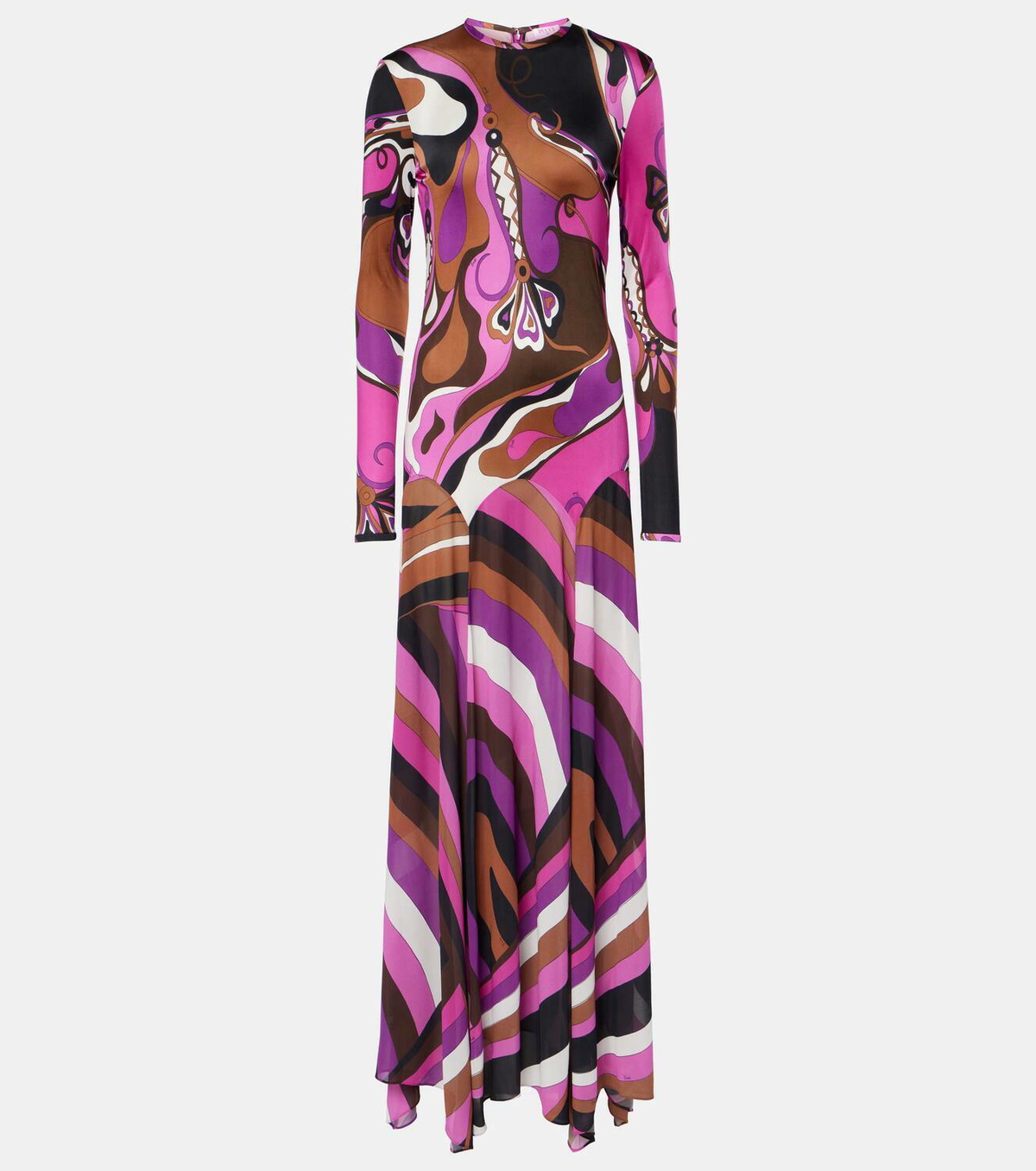 Pucci Orchidee and Iride printed gown Emilio Pucci