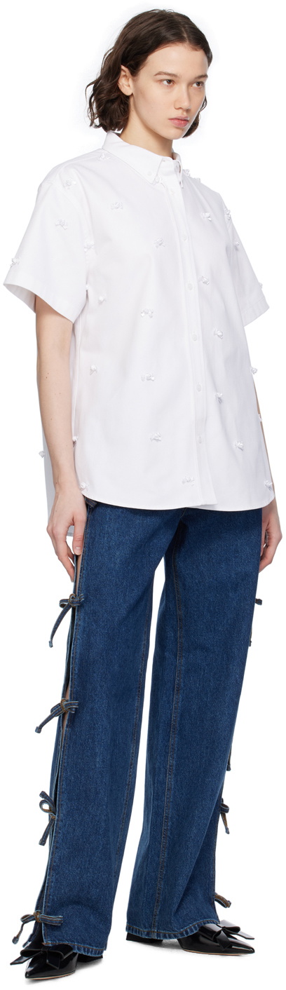 Pushbutton White Ribbon Shirt Pushbutton