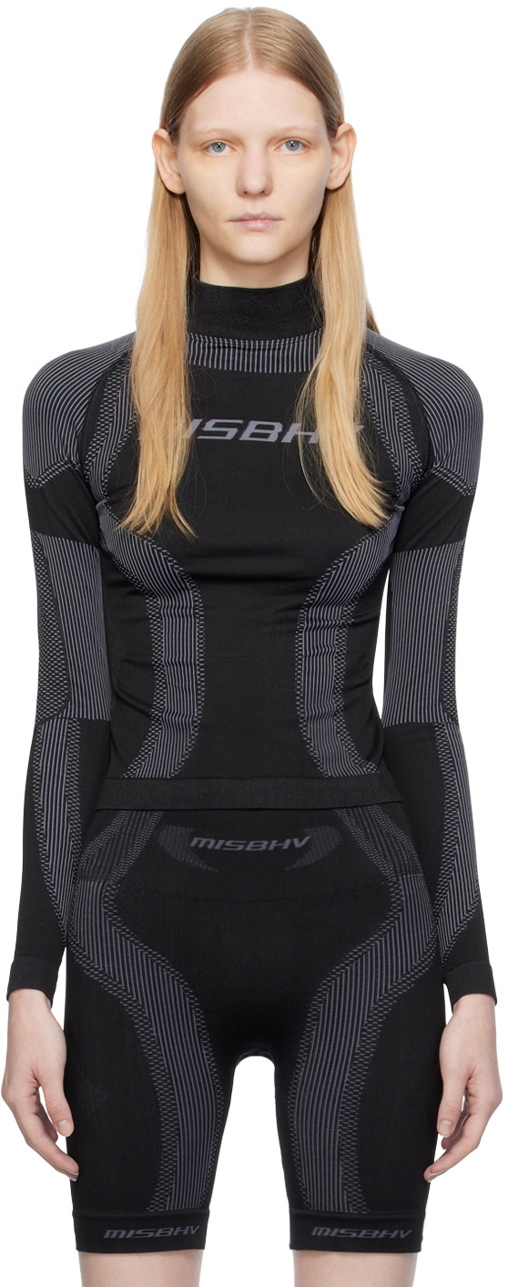 MISBHV Black Jacquard Sport Top MISBHV