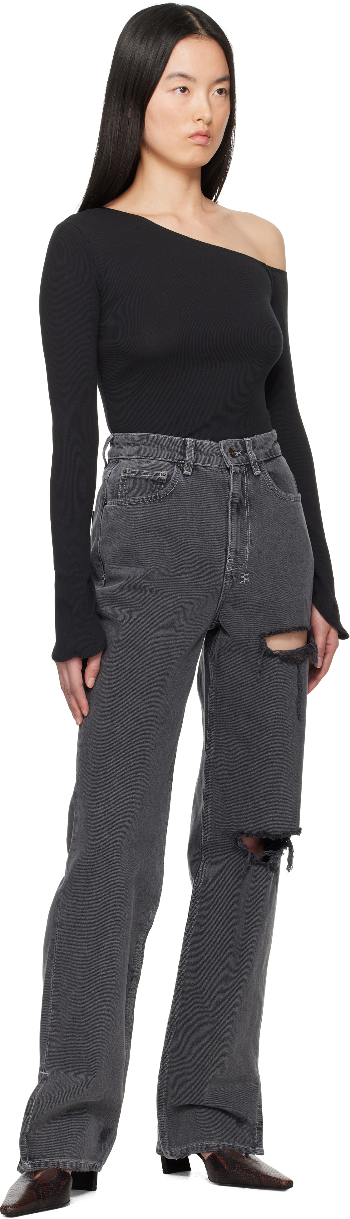Ksubi Black Blessings Love Sleeve Top Ksubi