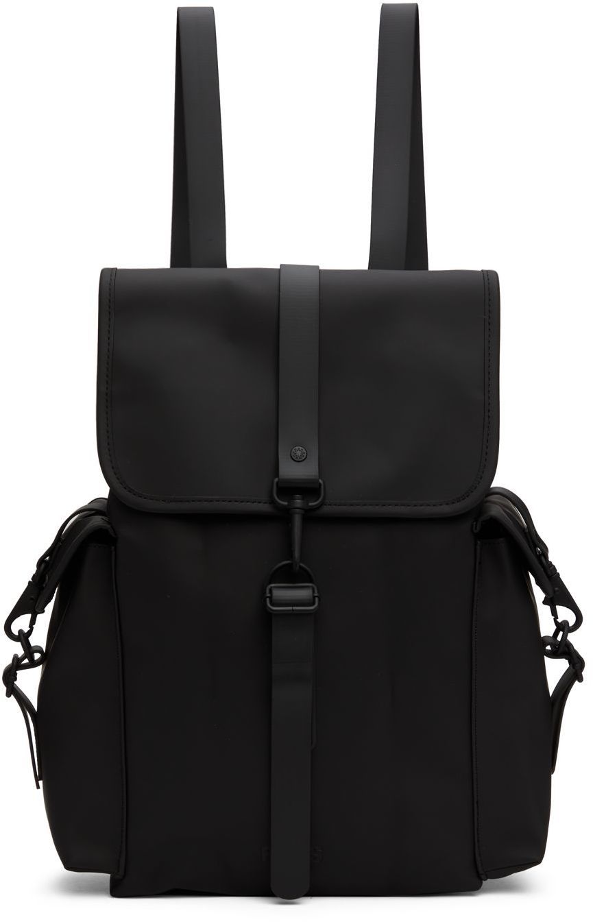 RAINS Black Rucksack Large Backpack Rains