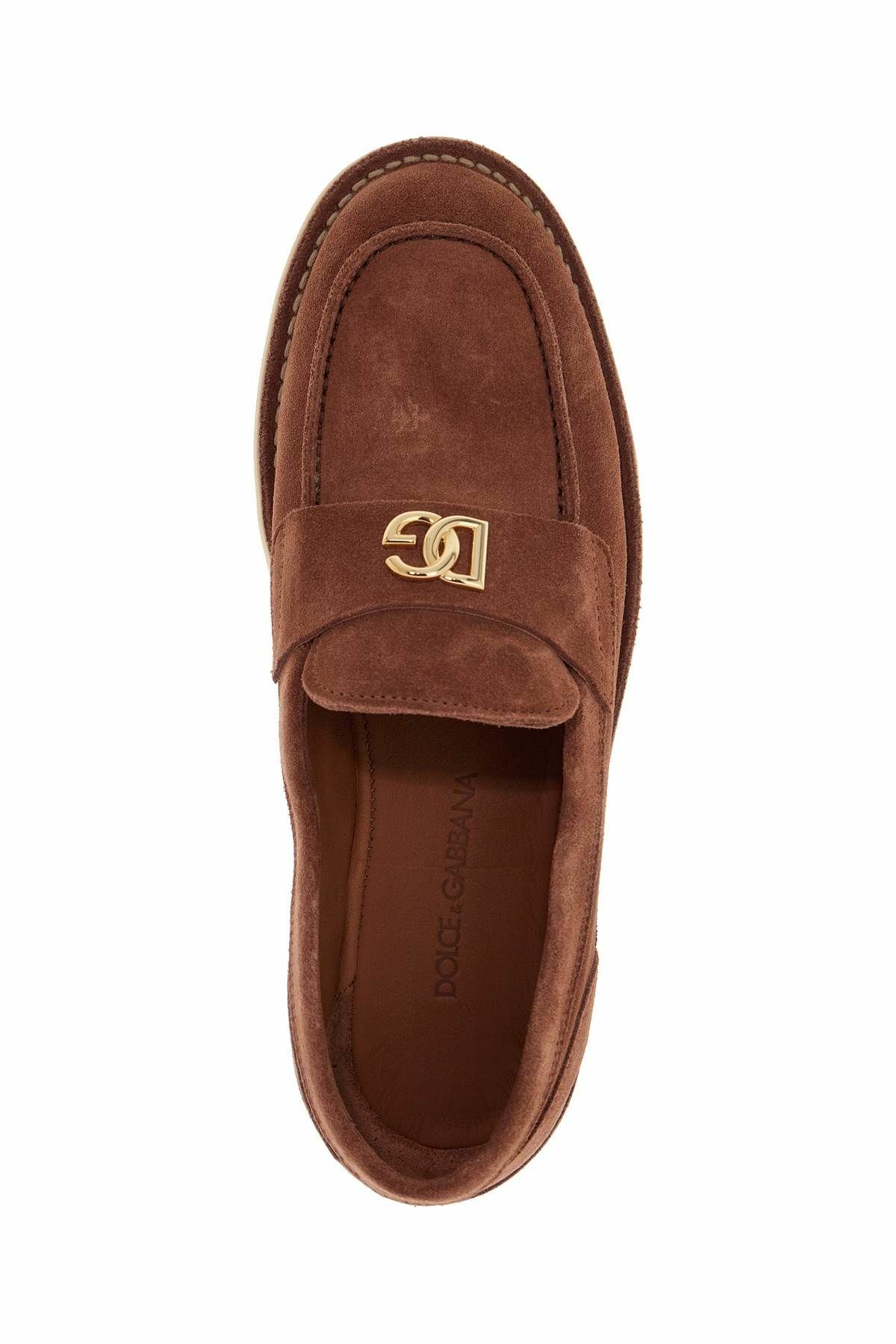 DOLCE & GABBANA suede leather moccas Brown Dolce & Gabbana
