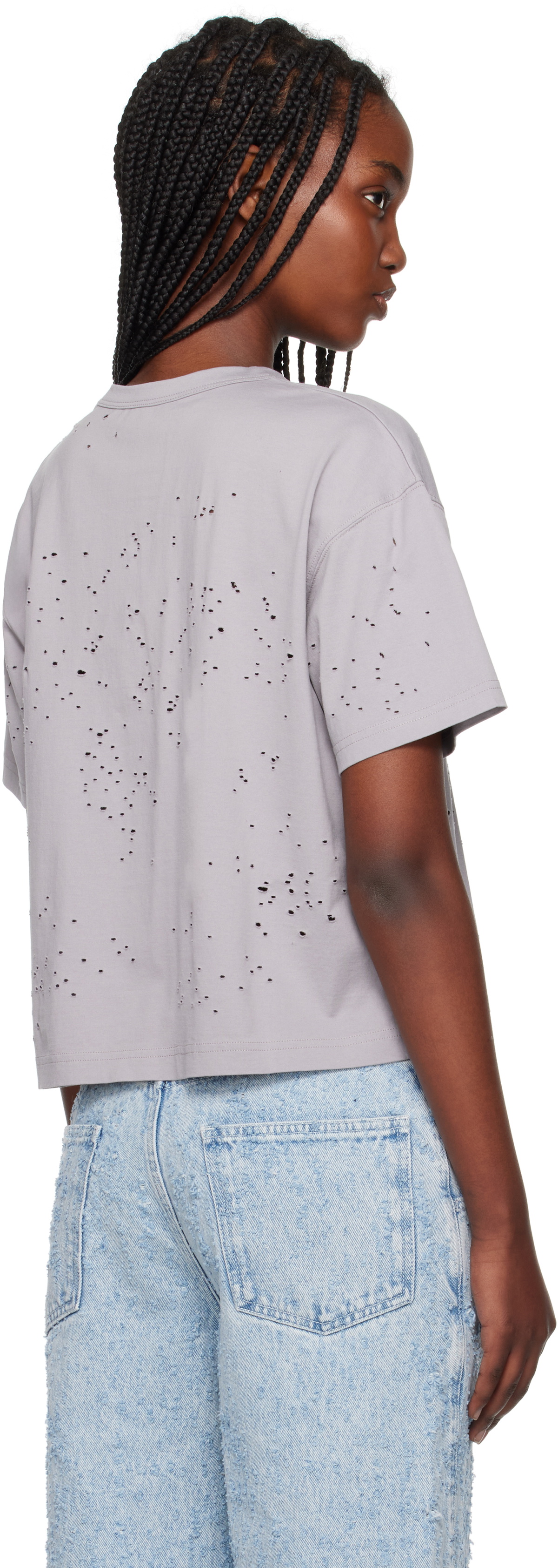 mfpen Gray Destroyed T-shirt mfpen