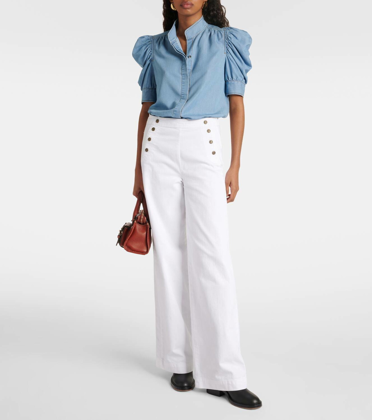Frame High-rise wide-leg pants Frame Denim