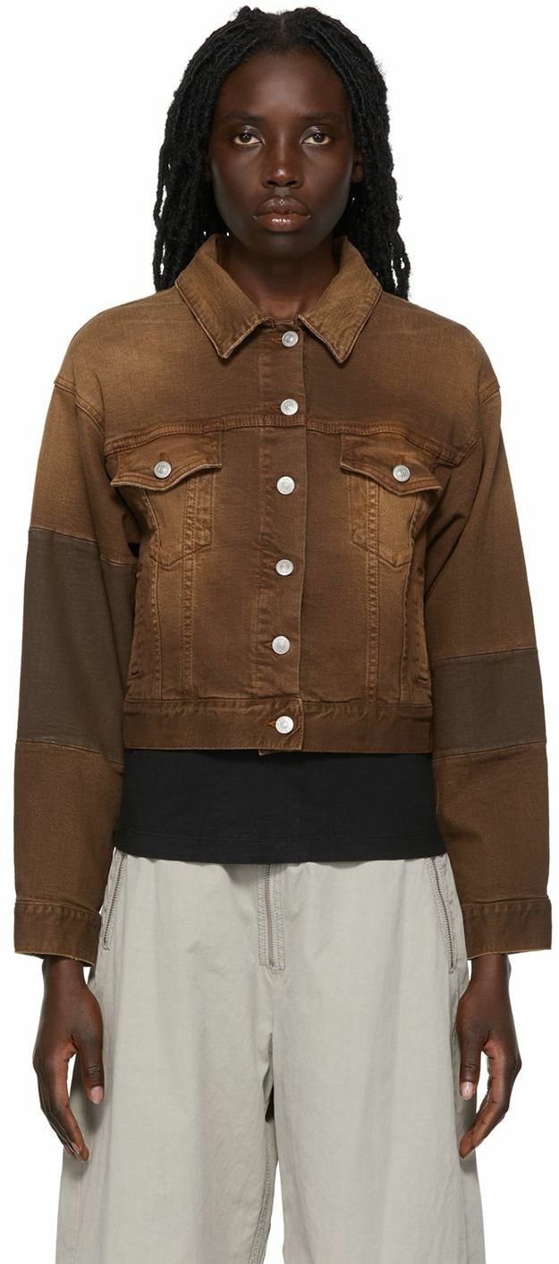 MM6 Maison Margiela Brown Denim Jacket MM6 Maison Margiela