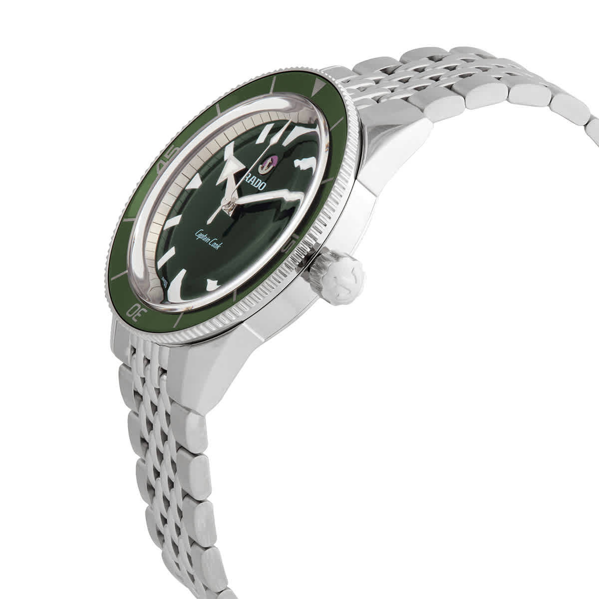 Rado Captain Cook Automatic Green Dial Mens Watch R32505318 Rado