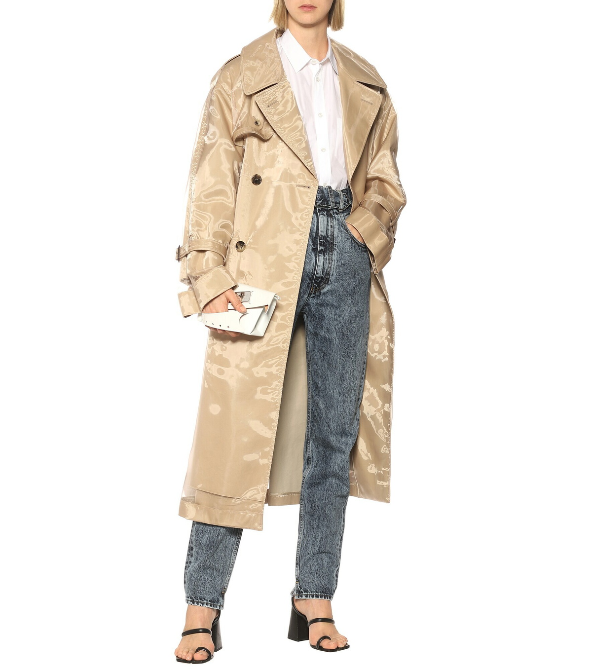 Maison Margiela - PVC-wrapped cotton trench coat Maison Margiela