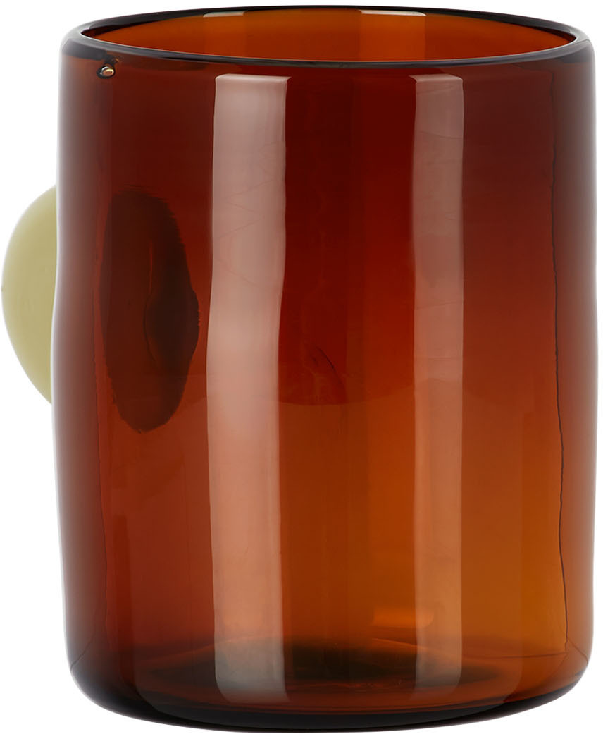 Sticky Glass Orange Dot Cup