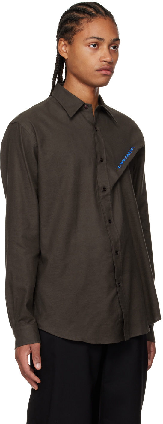 Y/Project Brown Pinched Shirt Y/Project