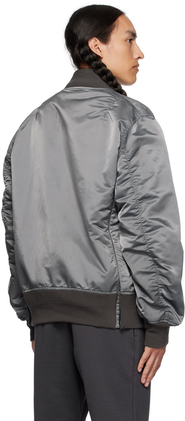 sacai Gray Vented Bomber Jacket Sacai