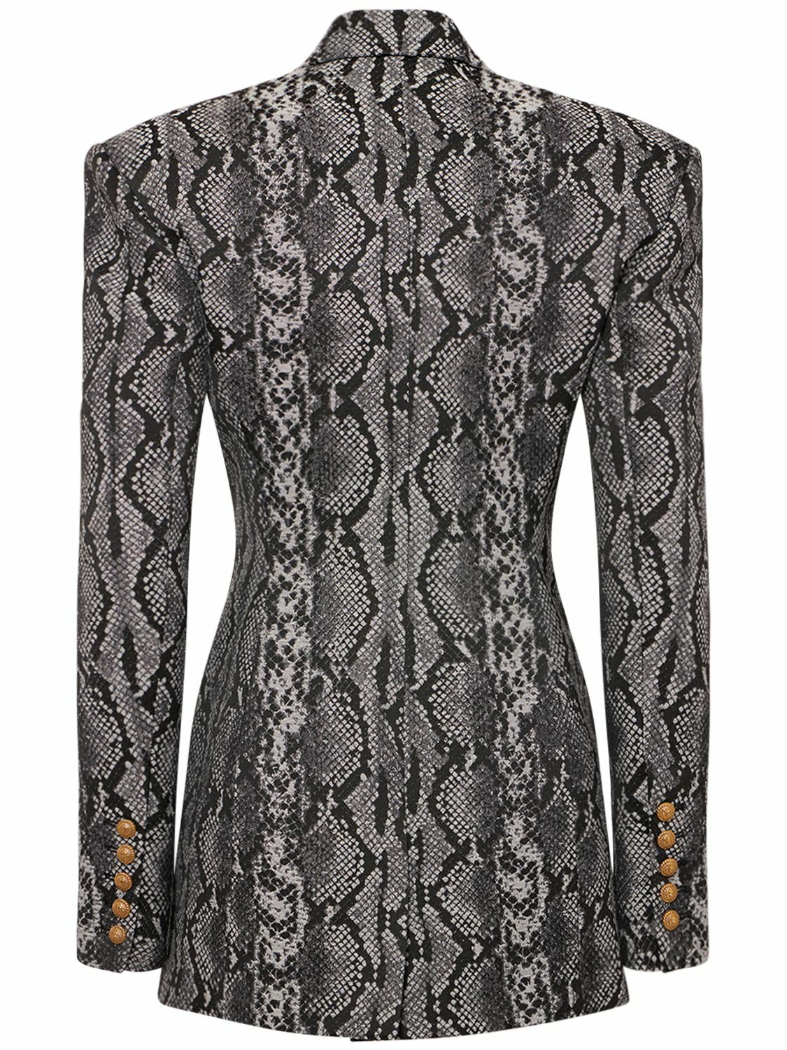 BALMAIN - Python Single Breast Fitted Jacket Balmain