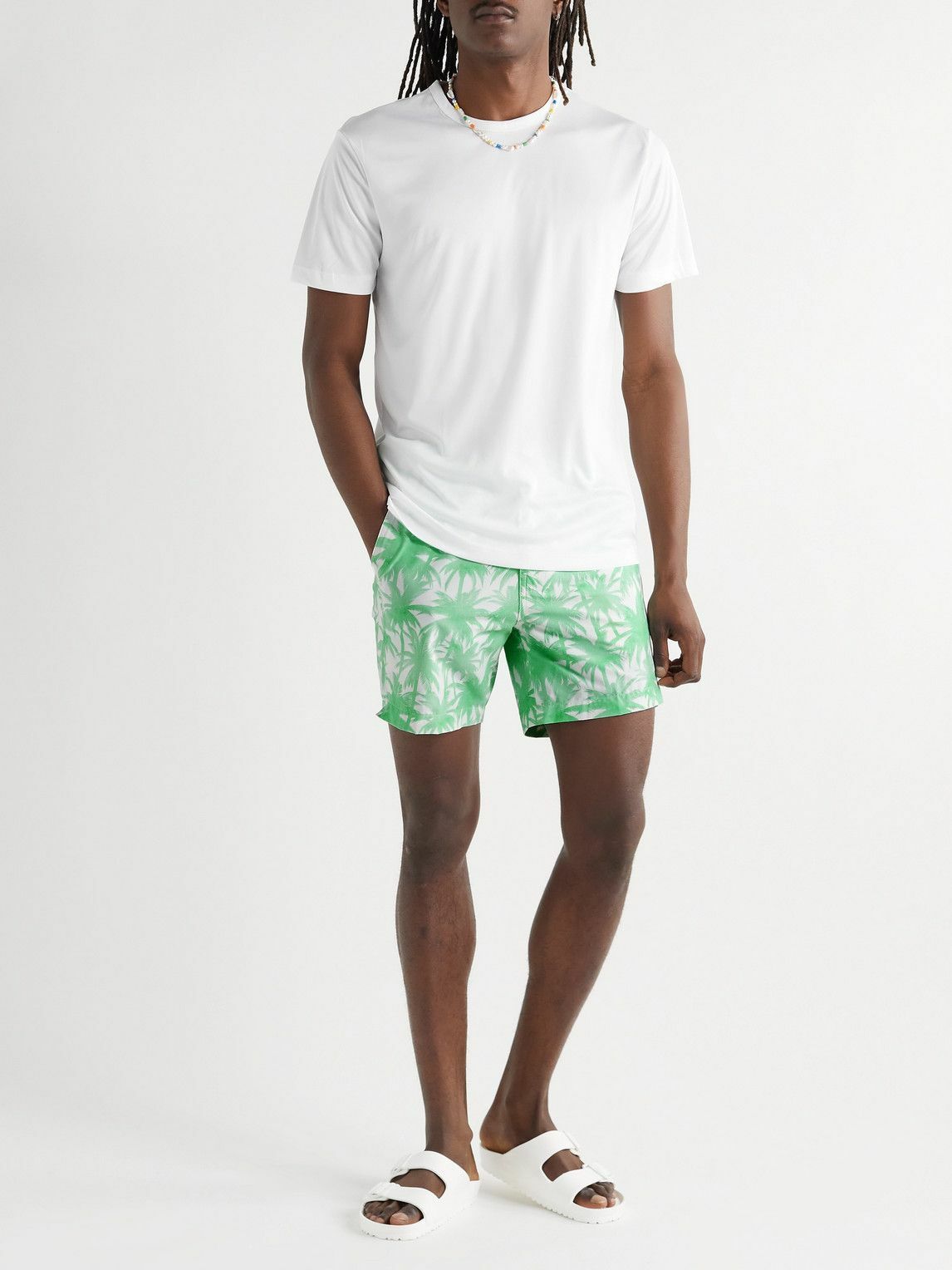 Onia - Calder Printed Mid-Length Swim Shorts - Green Onia