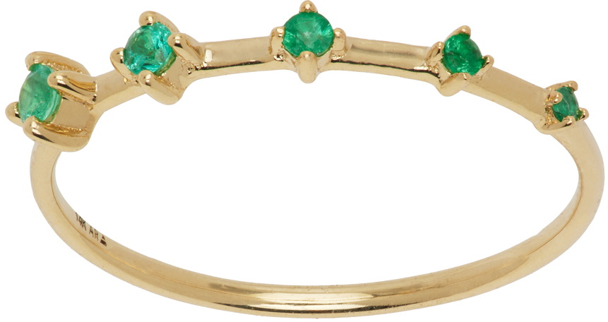 Adina Reyter Gold Emerald Stacking Ring Adina Reyter